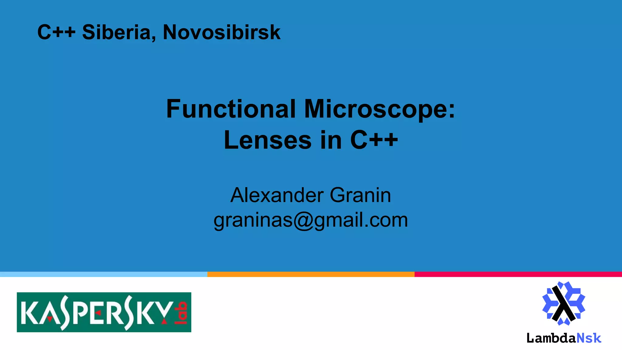 Functional microscope - Lenses in C++ | PPT