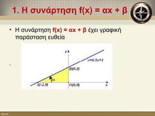 Η ΣΥΝΑΡΤΗΣΗ f(x) = αχ+β | PPT