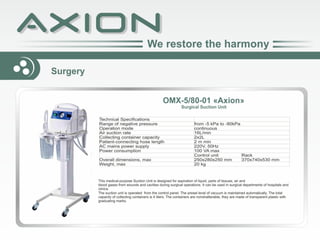 "Axion" medical equipment | PDF | Heart and Cardiovascular Diseases ...
