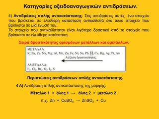 Αντιδράσεις οξειδοαναγωγής | PDF