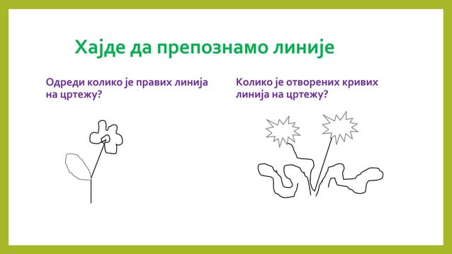 Vrste linija, prvi razred | PPTX