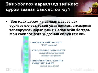 эрүүл зөв хооллолт :|: Medeelel