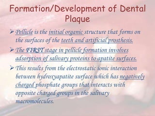 Dental plaque formation | PPTX