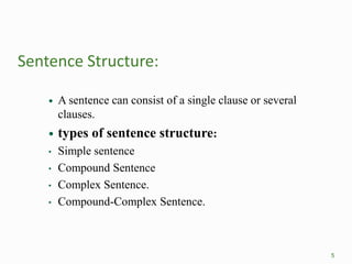 Basic Sentence Structure | PPTX