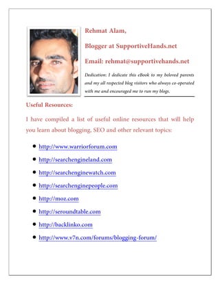 Blogging بلاگنگ by Rehmat Alam | PDF