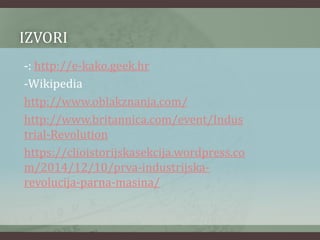 прва индустријска револуција | PPTX