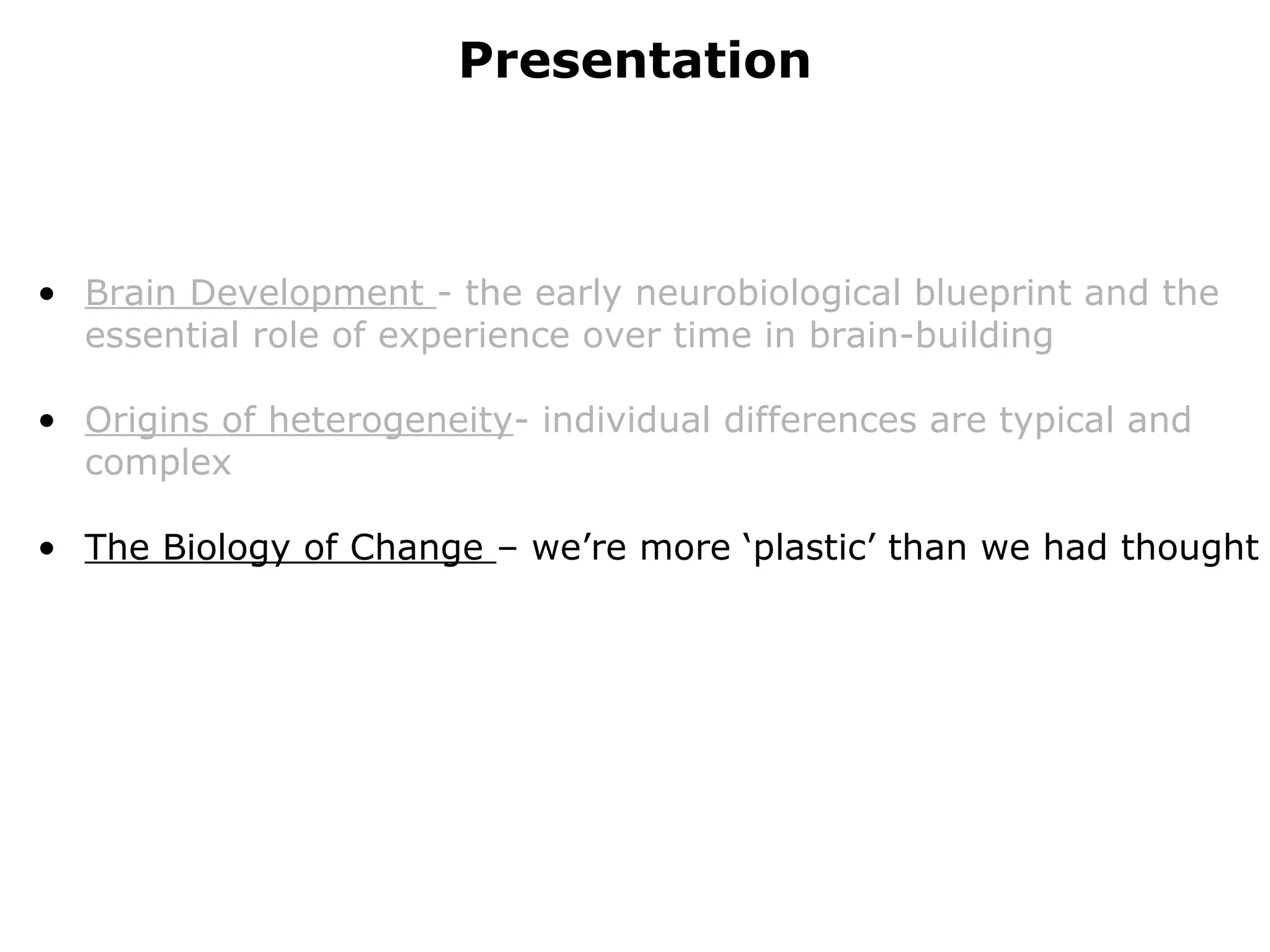 Pat Levitt: Neurodevelopmental Disorder Heterogeneity, Brain ...