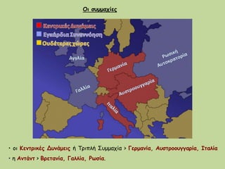 Τα αίτια, η έκρηξη και τα μέτωπα του Α‘ παγκόσμιου πολέμου | PPTX