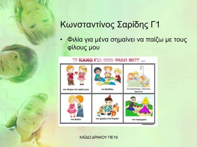 τι σημαινει φιλια για μενα συνολικο γ+δ | PPT