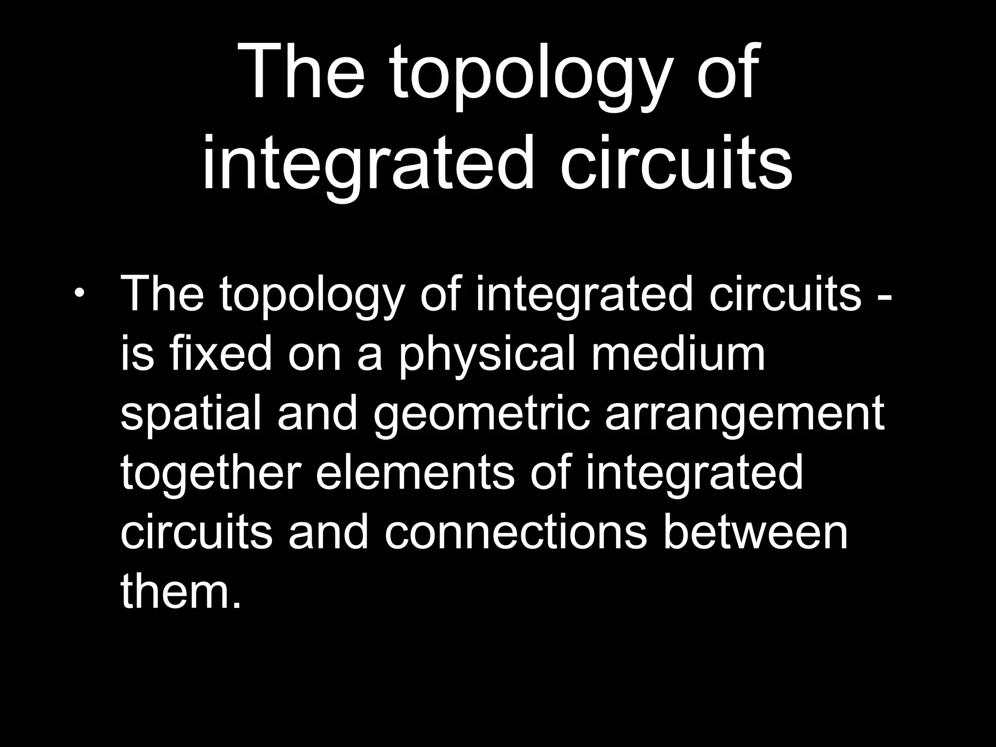 Topology of integral circuit | PPT