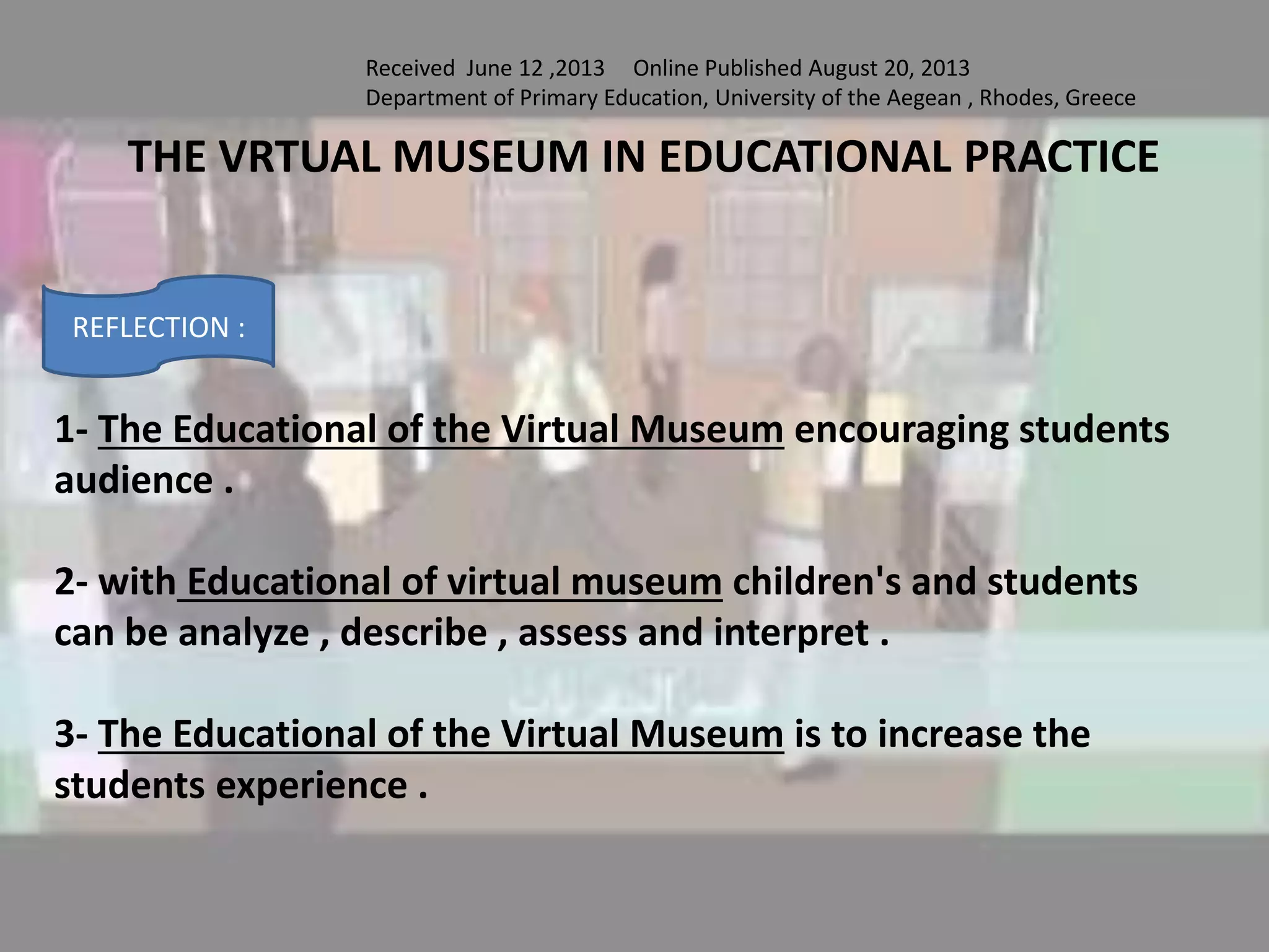 VIRTUAL museum | PPTX