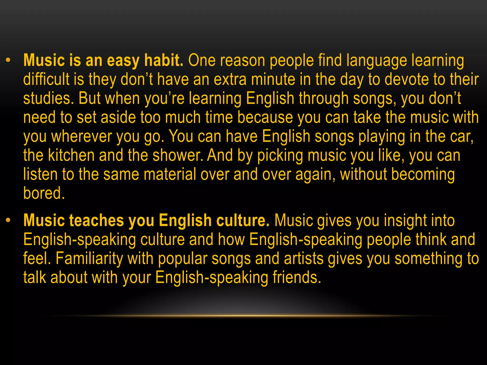 8 Great Tips to Learn English Through Songs and Music | PDF | Music ...
