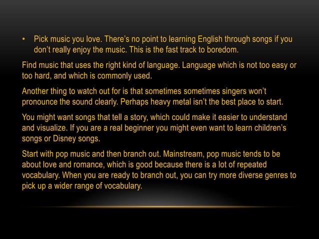 8 Great Tips to Learn English Through Songs and Music | PDF | Music ...