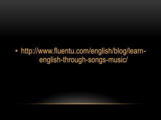 8 Great Tips to Learn English Through Songs and Music | PDF | Music ...