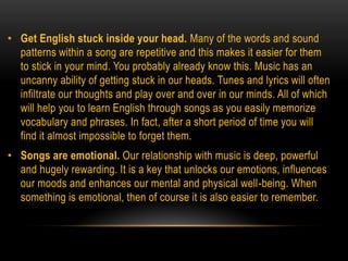 8 Great Tips to Learn English Through Songs and Music | PDF