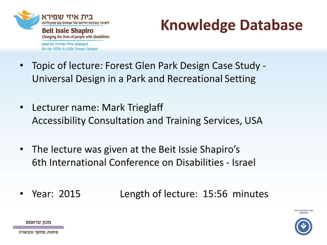 Mark Trieglaff: Forest Glen Park Design Case Study - Universal Design ...