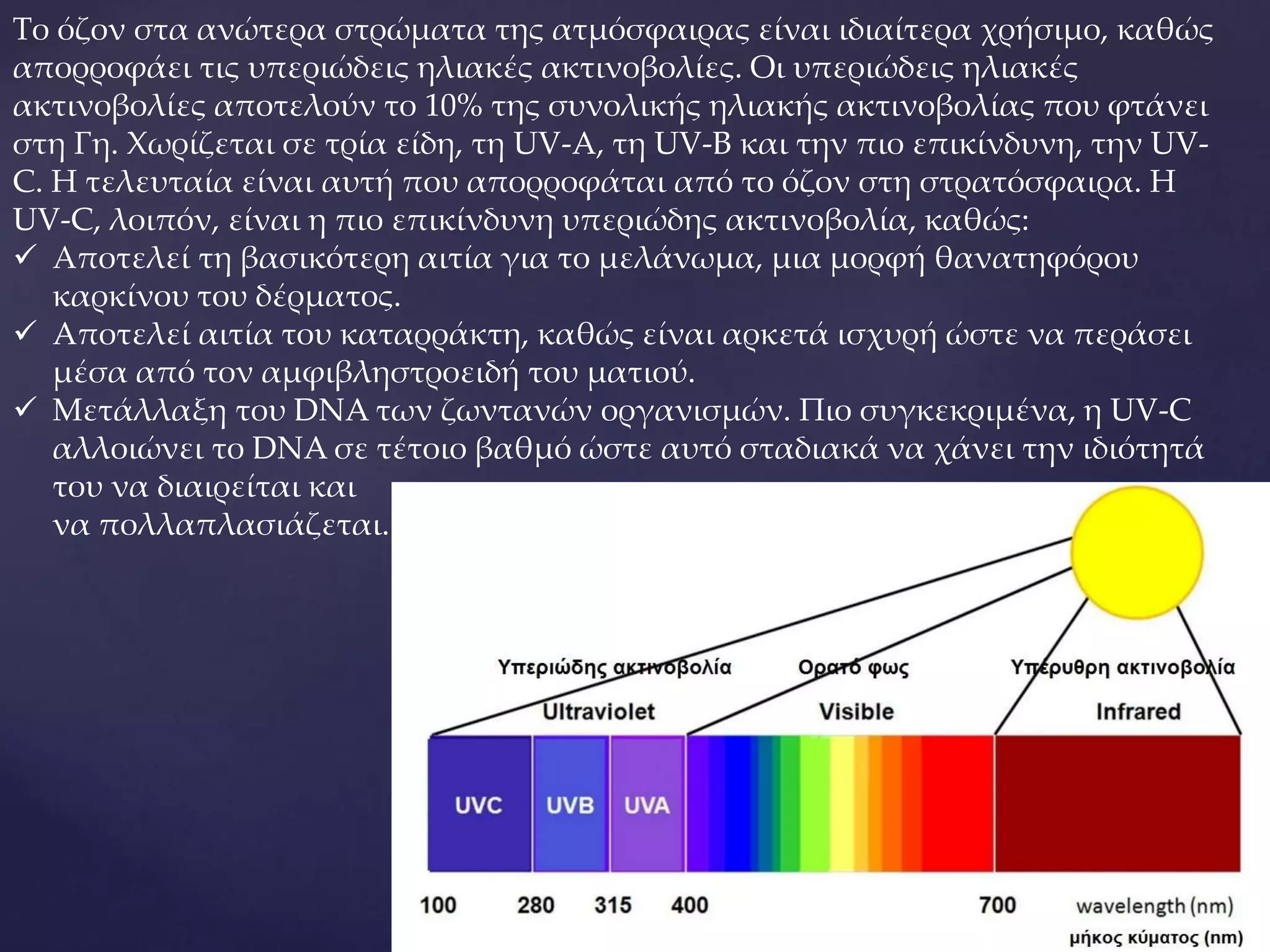η τρύπα του όζοντος | PPTX