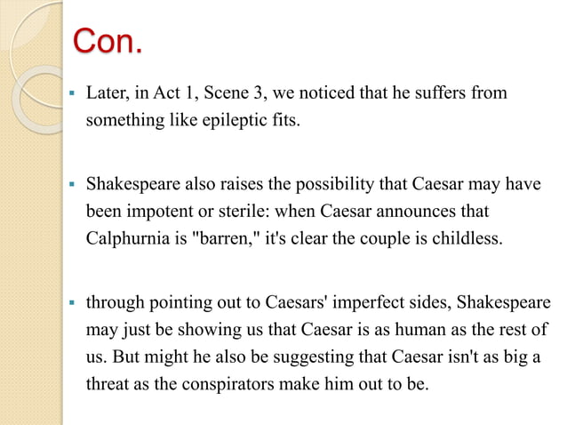 The Characters of Julius Caesar | PPT
