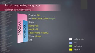 පැස්කල් | PPTX