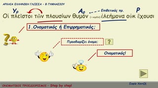 ΟΝΟΜΑΤΙΚΟΙ ΕΤΕΡΟΠΤΩΤΟΙ ΠΡΟΣΔΙΟΡΙΣΜΟΙ | PPSX