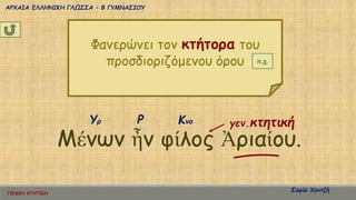ΟΝΟΜΑΤΙΚΟΙ ΕΤΕΡΟΠΤΩΤΟΙ ΠΡΟΣΔΙΟΡΙΣΜΟΙ | PPSX