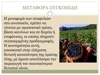 Η οινολογία και η χημεία του κρασιού | PPTX