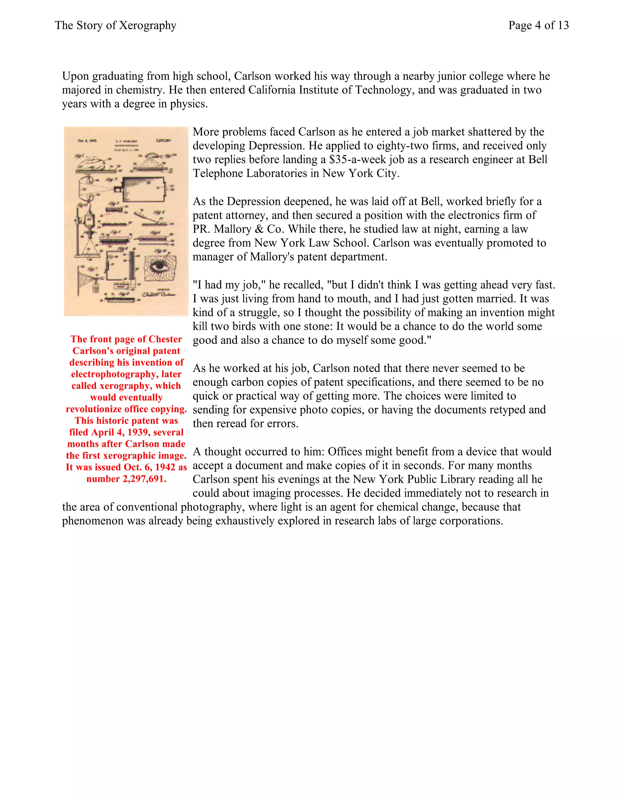 The Story of XerographyThe Story of Xerography | PDF