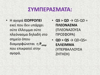 τιμη και ποσοτητα ισορροπιας | PPTX