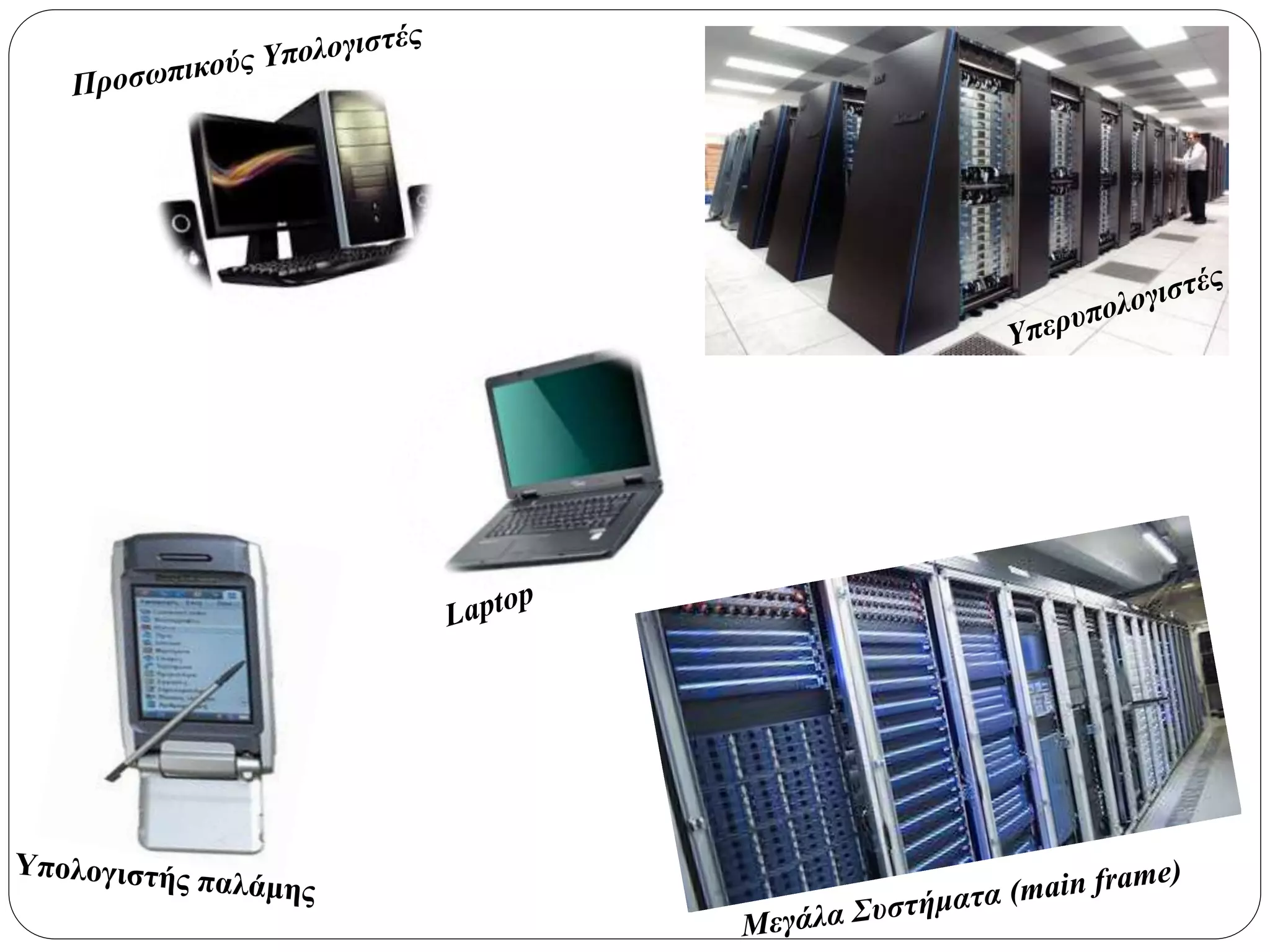 Η μνήμη του υπολογιστή, τα αποθηκευτικά μέσα και τα είδη υπολογιστών | PPTX