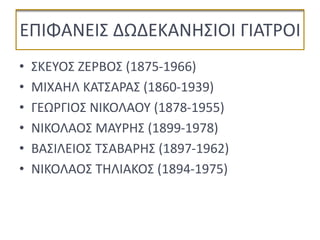 4 ΣΥΜΠΟΣΙΟ ΚΛΙΝΙΚΗΣ ΟΓΚΟΛΟΓΙΑΣ ΡΟΔΟΥ : Η Ιατρική στα Δωδεκάνησα. | PPTX