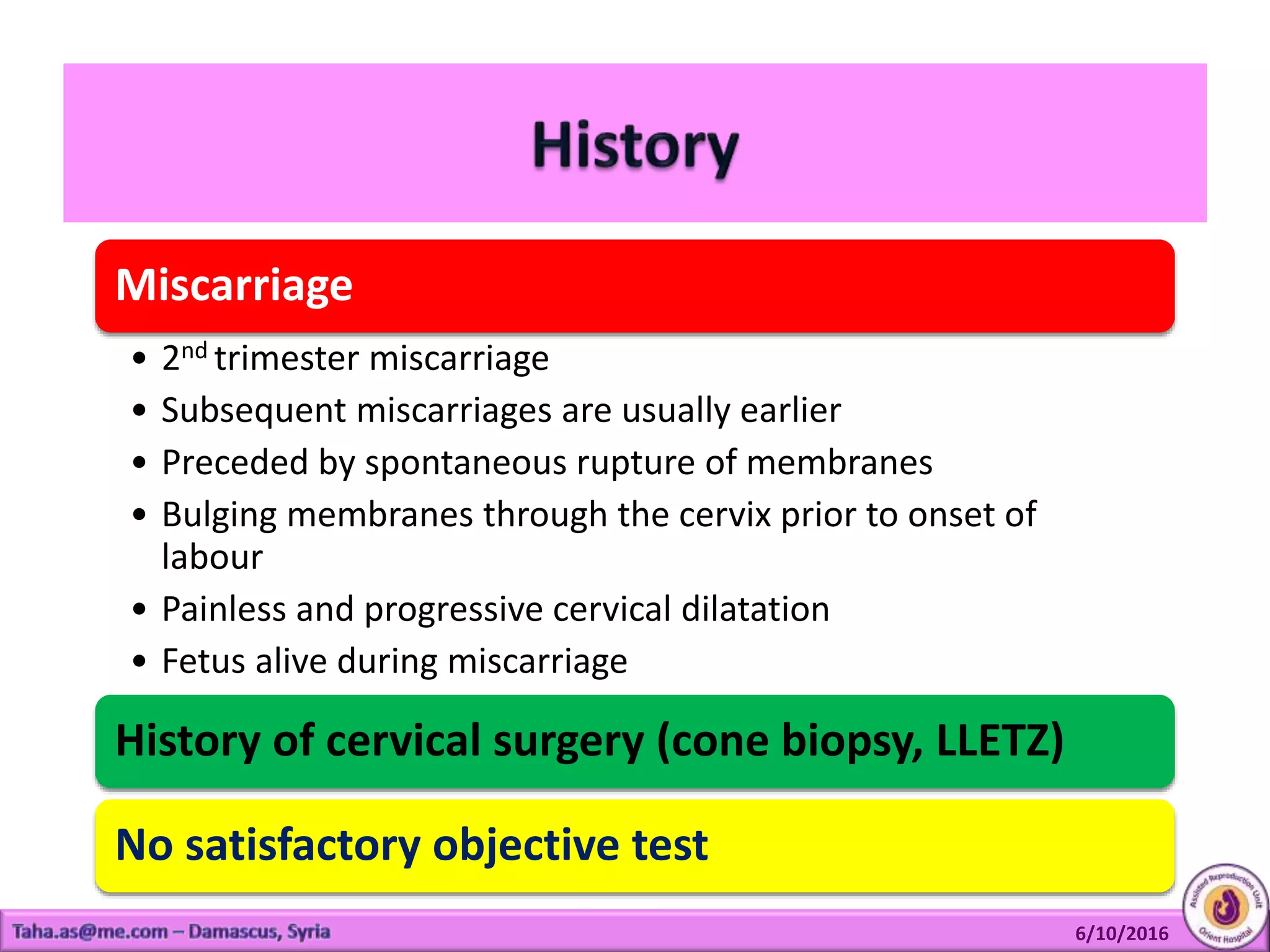Cervical Incompetence | PPTX