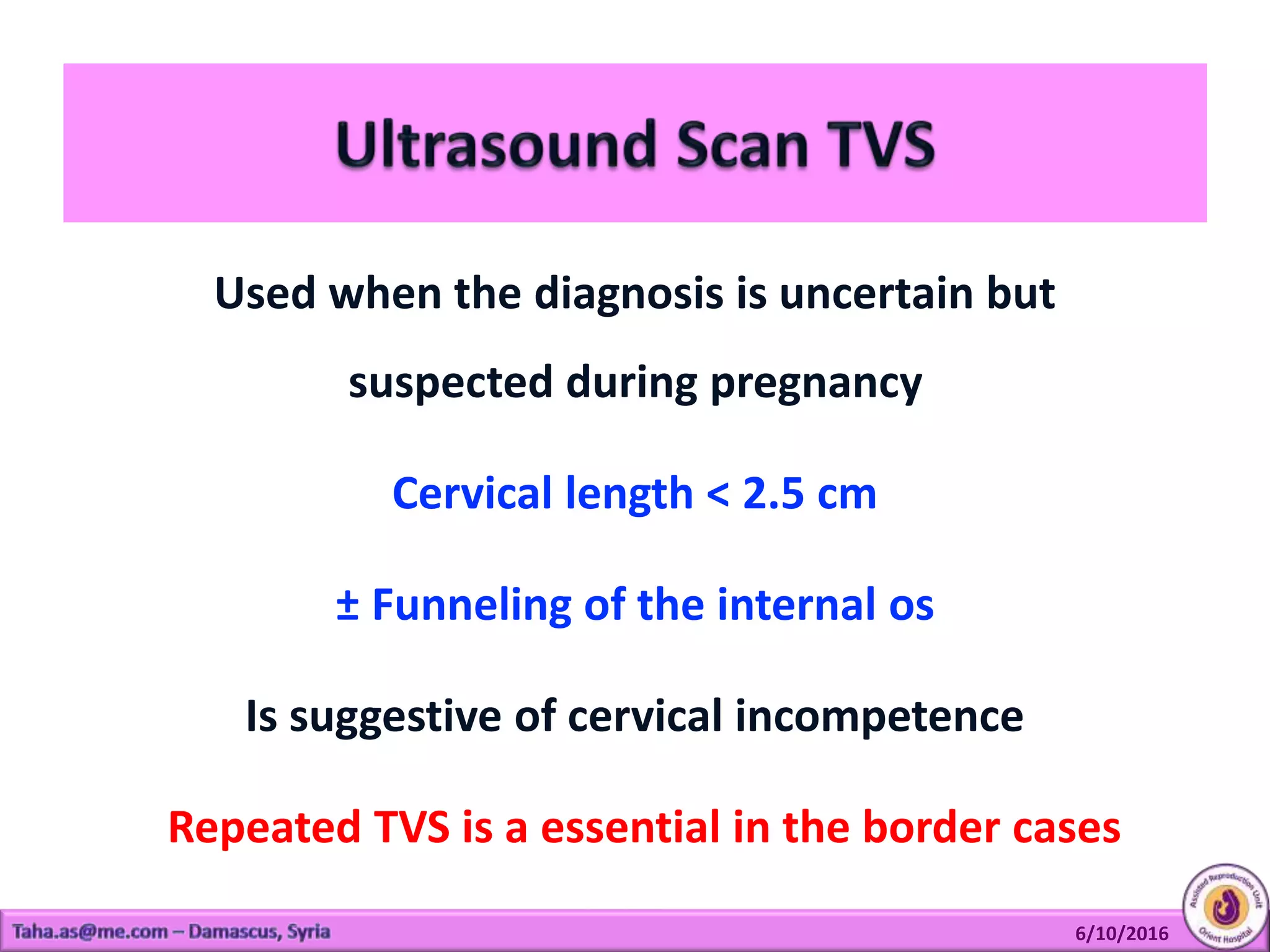 Cervical Incompetence | PPTX