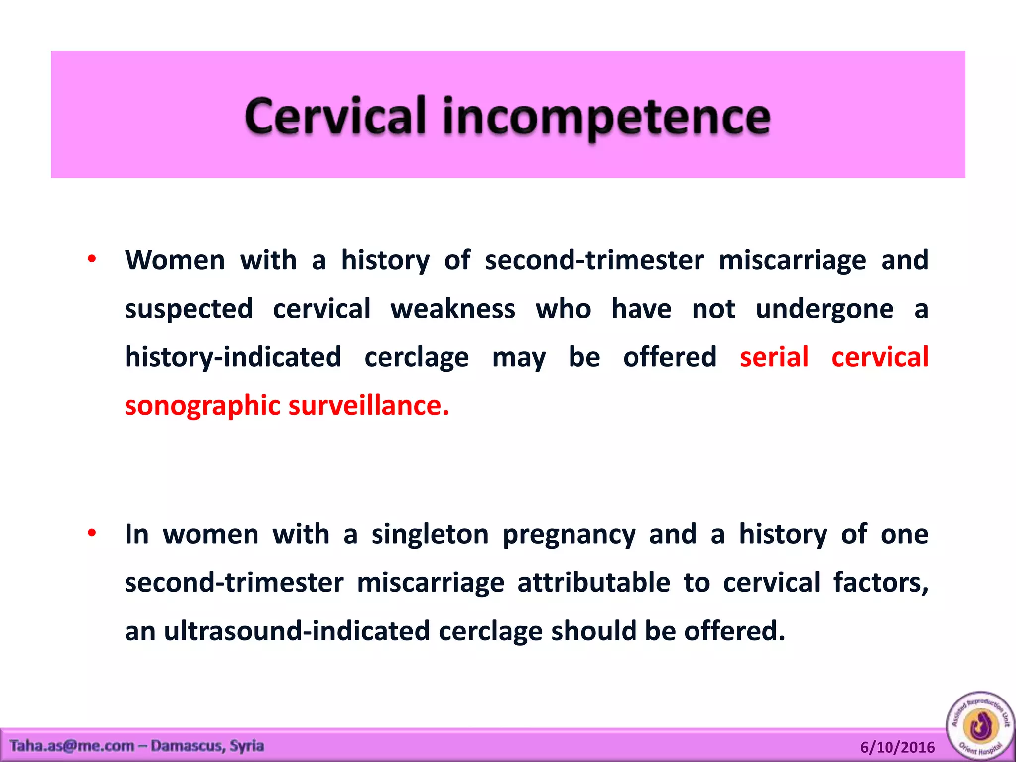 Cervical Incompetence | PPTX