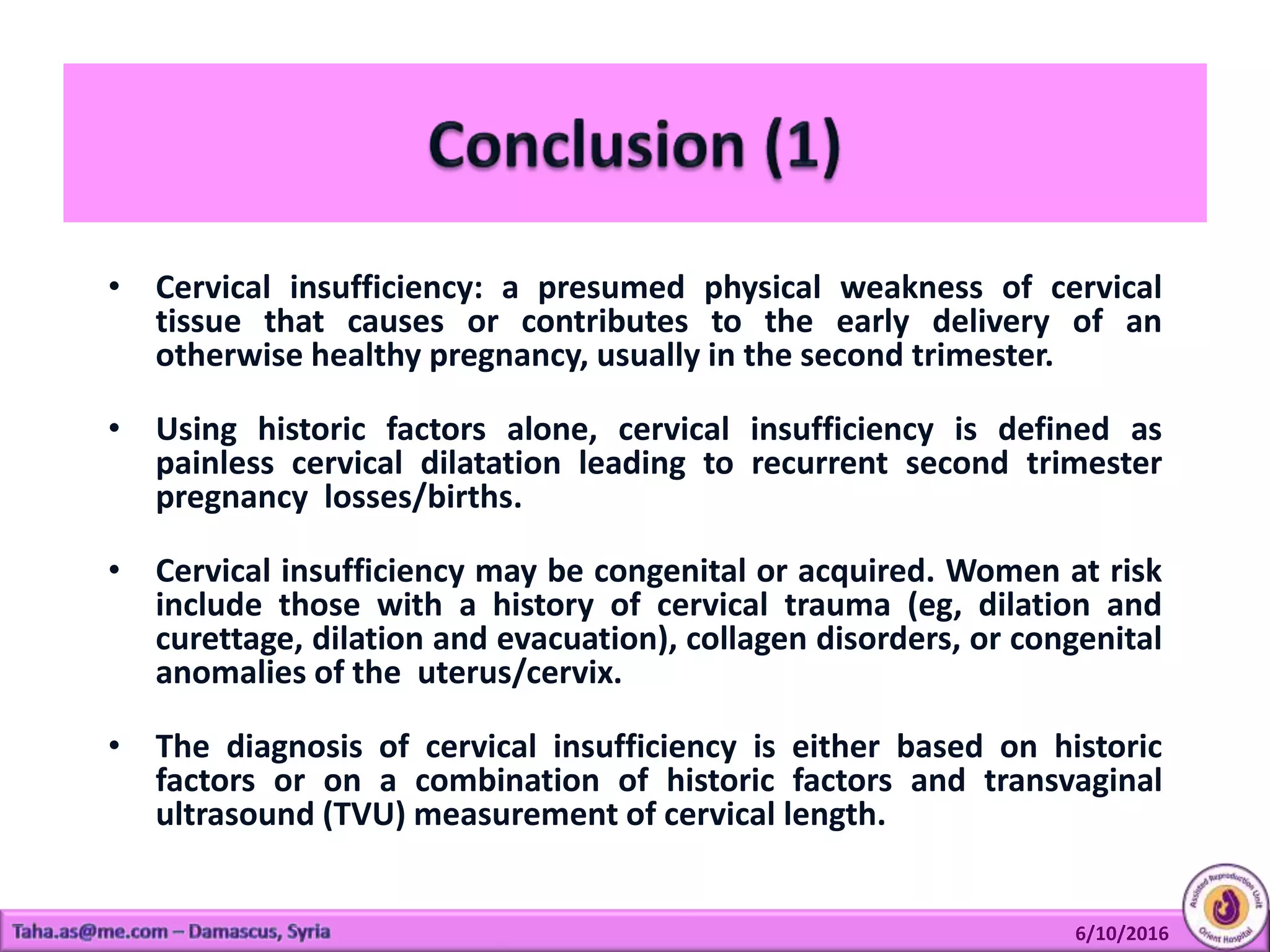 Cervical Incompetence | PPTX