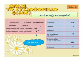 πρασινες συνηθειες μετακινησεις φιλικες στο περιβαλλον | PPT