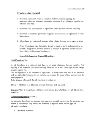 Final worksheet manual synopsis | PDF