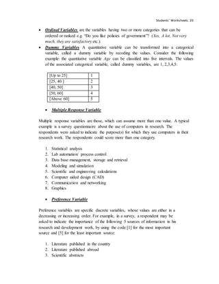 Final worksheet manual synopsis | PDF
