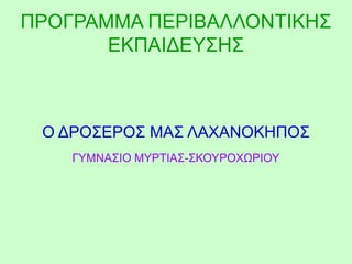 Ο ΔΡΟΣΕΡΌΣ ΜΑΣ ΛΑΧΑΝΟΚΗΠΟΣ | PPT