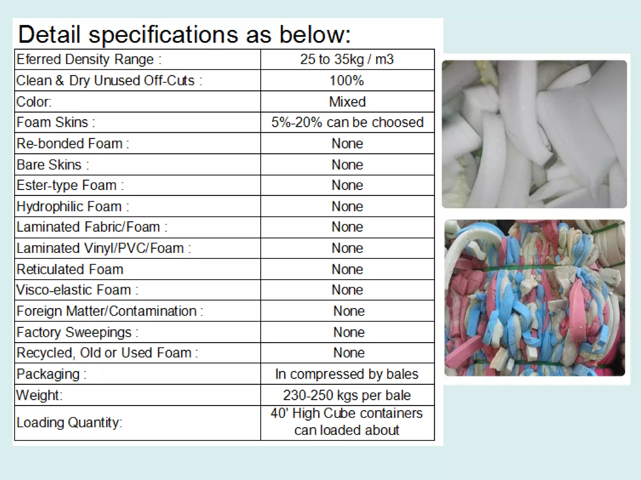 Rebounded Foam Material | PPT