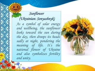 Проект "The symbolism of Ukrainian flowers" | PPTX