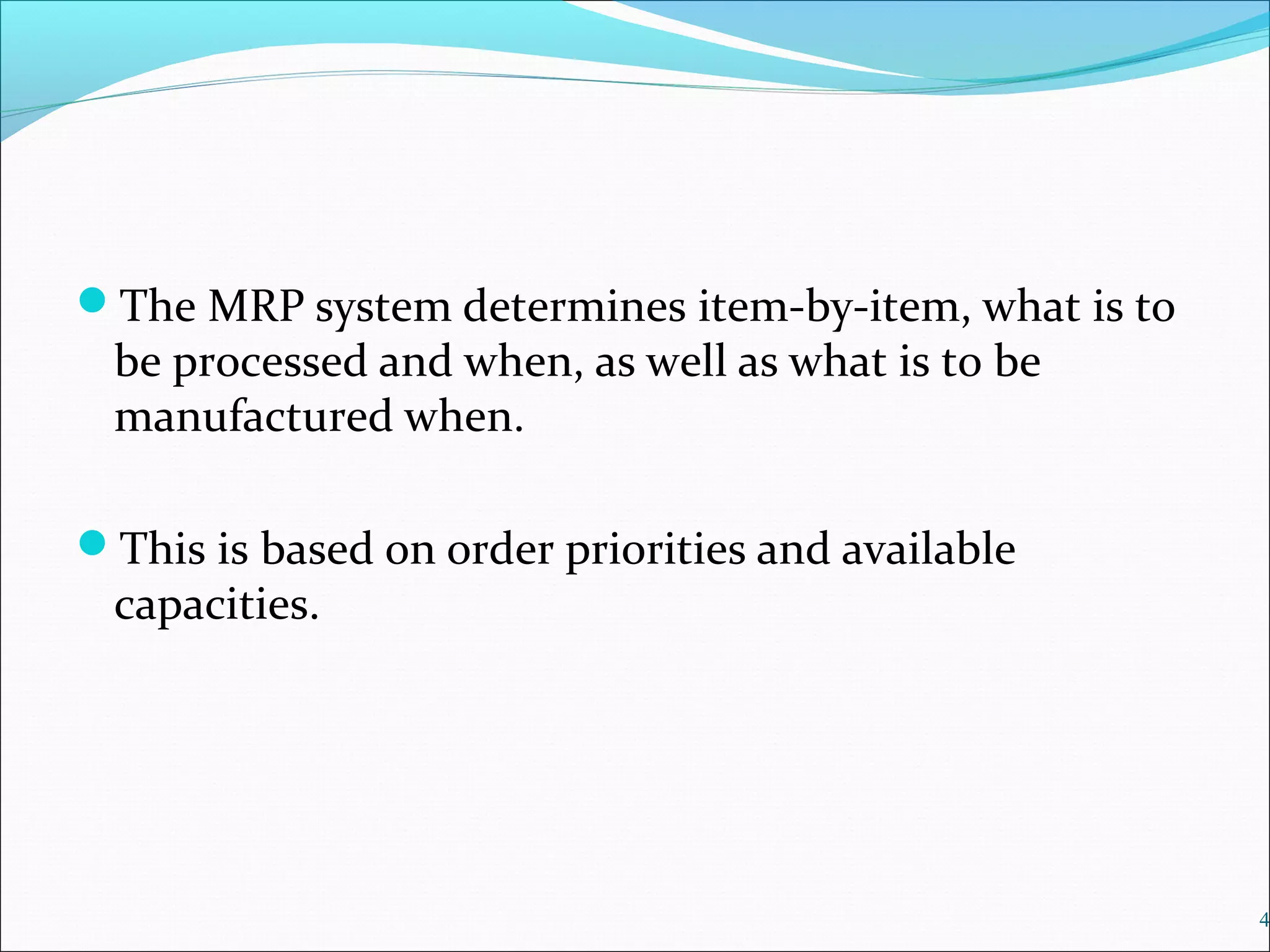 Material Requirement Planning (MRP) | PPT