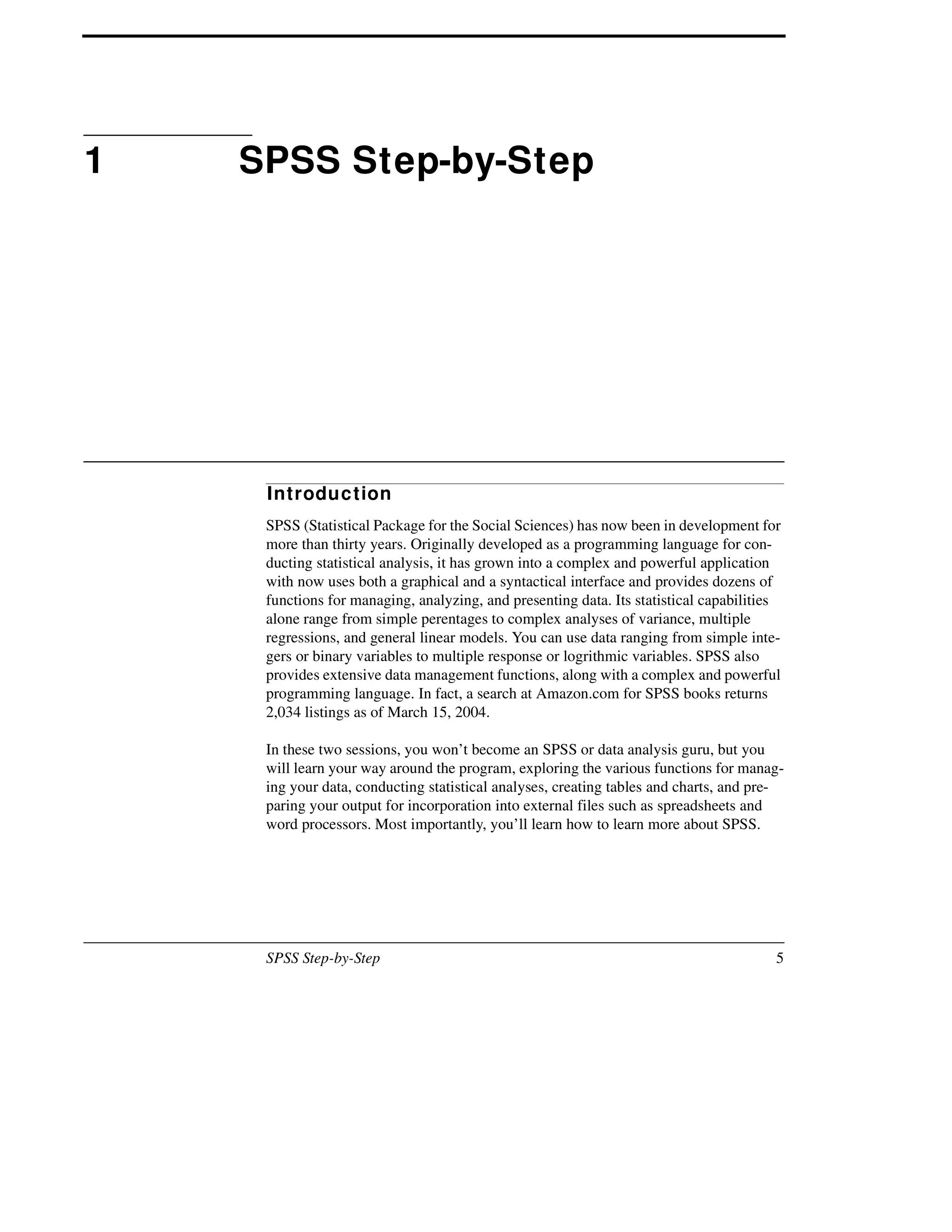 SPSS Step-by-Step | PDF