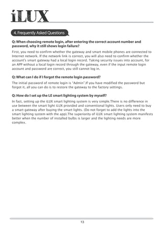 LE Smart Lighting Control System User Guide | PDF