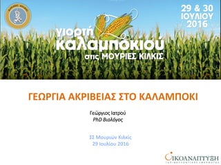 Γ. Ιατρού Οικοανάπτυξη - Γεωργία Ακριβείας στο Καλαμπόκι - Γιορτή ...