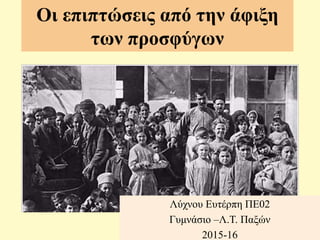 "Οι επιπτώσεις από την άφιξη των προσφύγων" | PPT