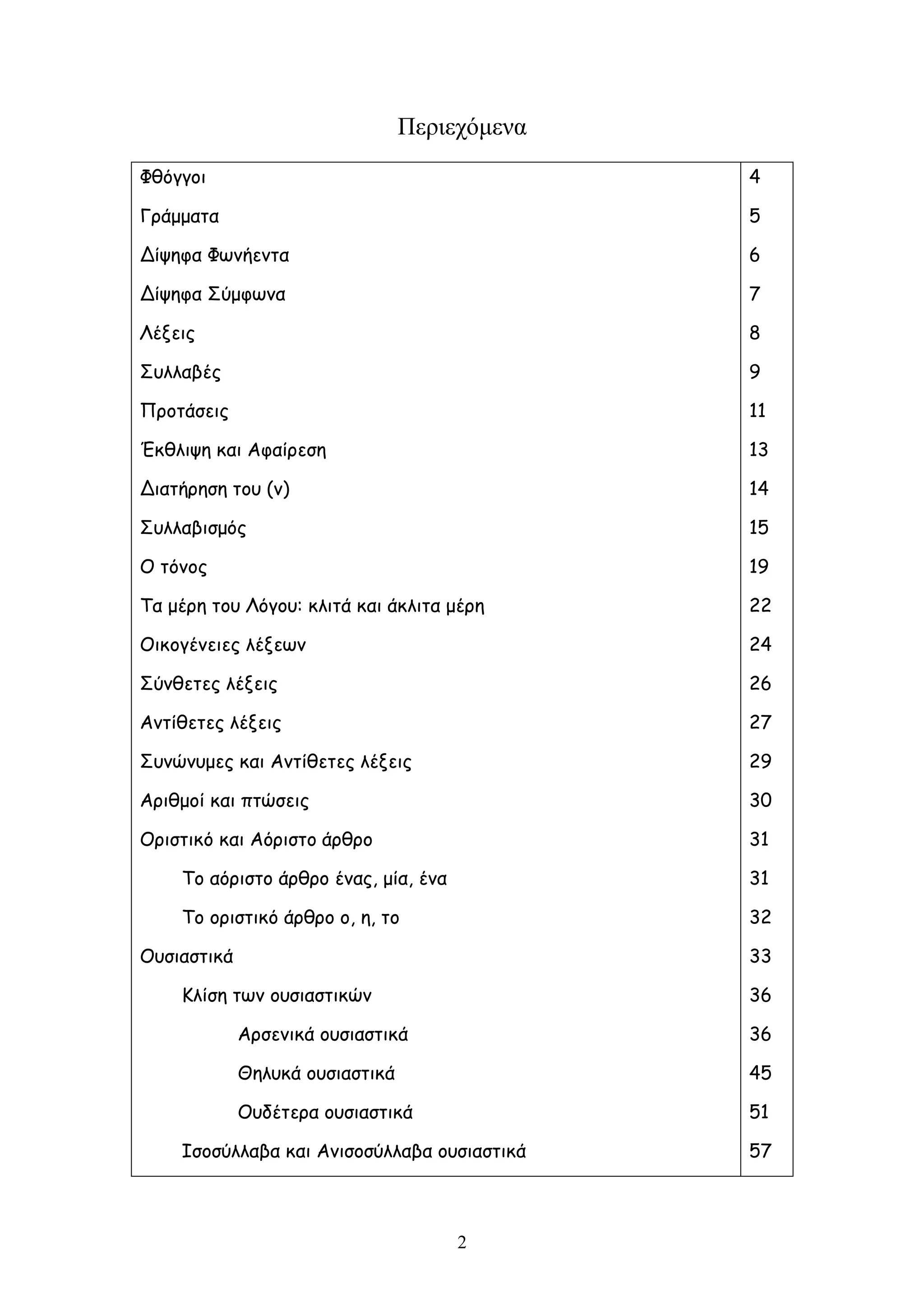 Γραμματικη για τη Γ΄- Δ΄ τάξη του Δημοτικού | PDF