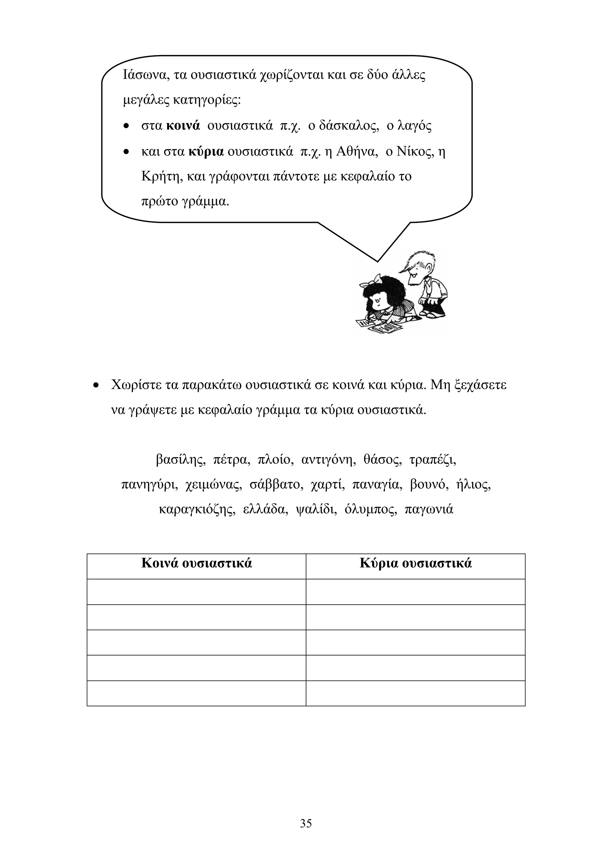 Γραμματικη για τη Γ΄- Δ΄ τάξη του Δημοτικού | PDF