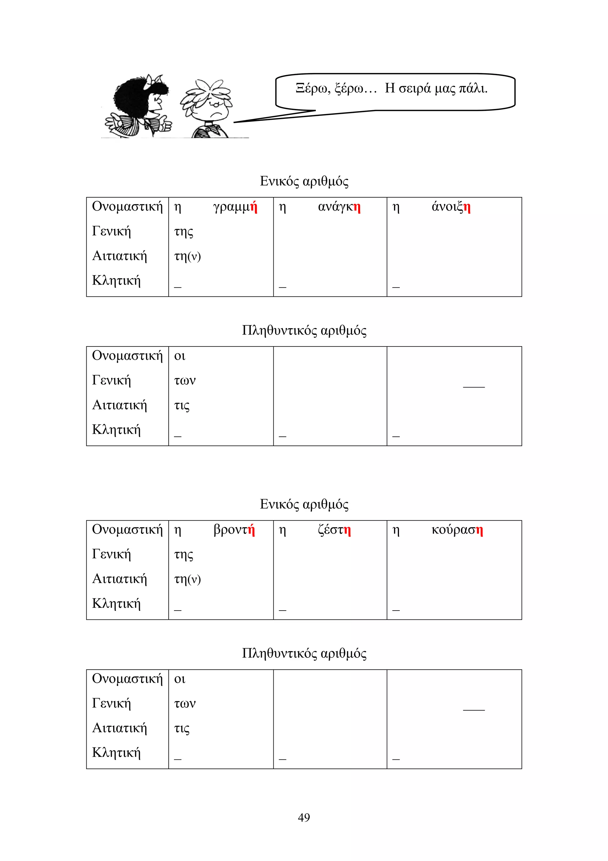 Γραμματικη για τη Γ΄- Δ΄ τάξη του Δημοτικού | PDF