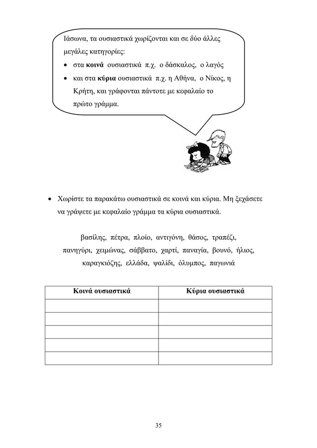 Γραμματικη για τη Γ΄- Δ΄ τάξη του Δημοτικού | PDF
