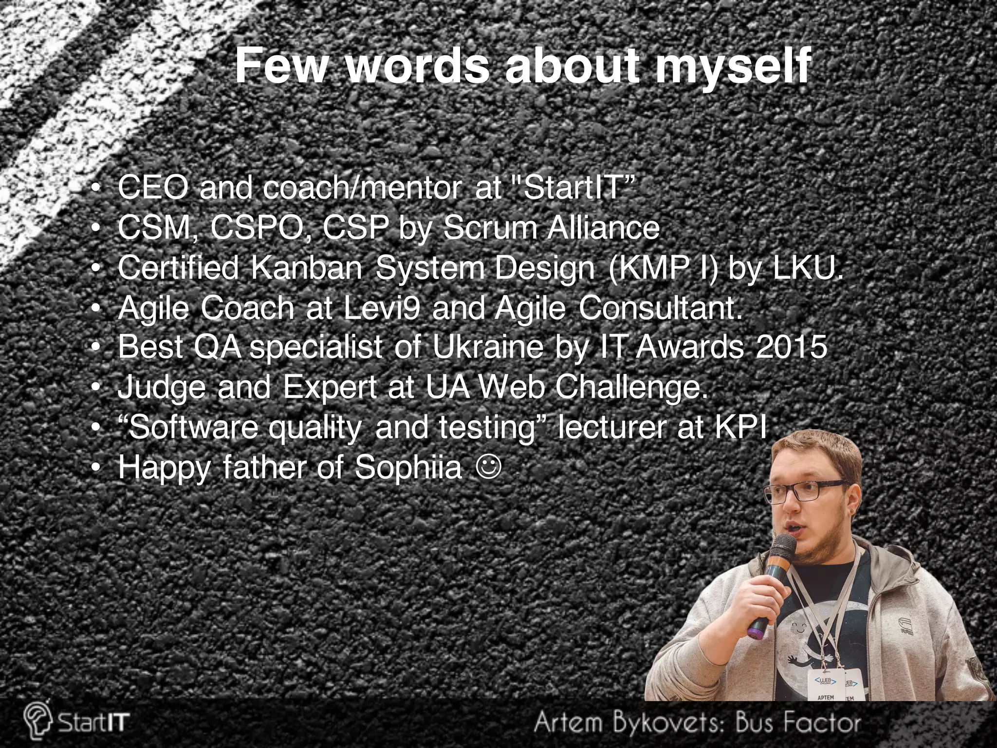 Артём Быковец "Bus Factor - или как контролировать и снижать процессн…